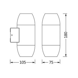 Osram Au&szlig;enwandlampe ENDURA CLASSIC CANNON anthrazit up/down