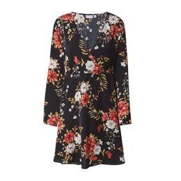 Vila Kleid 'BLUME' Damen Gr&ouml;&szlig;e 34 hellgr&uuml;n / hellrot / schwarz / wei&szlig; Winterkleid