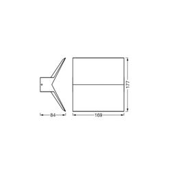 Osram LED-Au&szlig;enwandleuchte ENDURA STYLE BAT, dunkelgrau IP44
