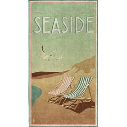Seahorse Strandtuch "Seaside" in Gr&uuml;n/ Bunt - 35% | Gr&ouml;&szlig;e 90x170 cm | Badtextilien