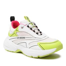 Moschino Low-Top Sneaker - Sporty Mix Sneakers - Gr. 38 (EU) - in Wei&szlig; - f&uuml;r Damen