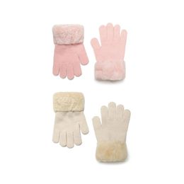 MINOTI Handschuhe M&auml;dchen Gr&ouml;&szlig;e XXXS pastellgelb / pink