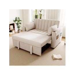 ABRIHOME Multifunktionales Schlafsofa mit Schlaffunktion in Beige | Gr.: onesize