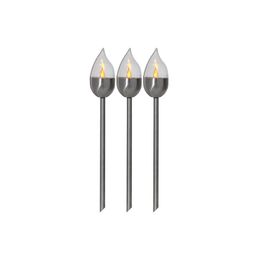 STAR TRADING Solar Wegeleuchte Olympus in Silber | Gr.: onesize