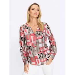 Heine Druckbluse in sesam-koralle-bedruckt | Gr.: 34
