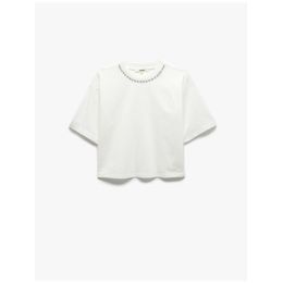 KOTON TSHIRT SS in Grauweiß | Gr.: XXL