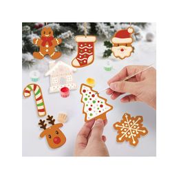 ARTNANAS DIY Malen nach Zahlen 8er Set -"Weihnachtsanh&auml;nger" | Gr.: 5