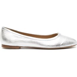 Chlo&eacute; Chlo&eacute; Low-Top Sneaker - Marcie Metallic Leather Ballerina Flats - Gr. 39 (EU) - in Silber - f&uuml;r Damen