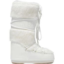 Moonboot Stiefeletten - Moon Boot Mn Icon Faux Fur Boots Off White 80d1408 - Gr. 42 (EU) - in Wei&szlig; - f&uuml;r Damen