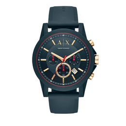 Armani Exchange Uhren - Chronograph Silicone Watch - Gr. unisize - in Blau - f&uuml;r Damen