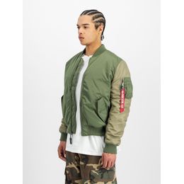 Bomberjacke Alpha Industries "MA-1 Camo BE", Herren, Gr. L, sage, grün, Web, Obermaterial: 100% Nylon, slim fit, Jacken