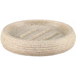 Seifenschale Kleine Wolke "&raquo; Sand&laquo;", braun (macadamia), B:10cm H:2cm T:10cm, Polyresin, Seifenhalter