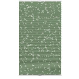 Plissee Gardinia "Dekor Ginkgo Oesyter Mushroom", grün, B:40cm H:130cm, Obermaterial: 100% Polyester, Plissees, Klemmträger mit Feststellschraube, Plissee Concept Trägern zum Klemmen