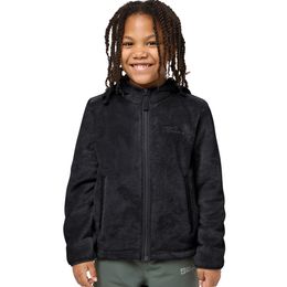 Fleecejacke Jack Wolfskin "NEPALI JACKET K", Mädchen, Gr. 116, phantom, Oberstoff: 100% POLYESTER; Kontrastmaterial 1: 100% POLYESTER; Futter 1: 100% POLYESTER, Jacken Fleecejacke
