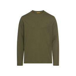 Langarmshirt Camel Active, Herren, Gr. M, gr&uuml;n (forrest gr&uuml;n), Obermaterial: 71% Baumwolle, 25% Polyester, 4% Elasthan, unifarben, regular fit taillenbedeckt, Rundhals, gerader Abschluss, Shirts Langarmshirt
