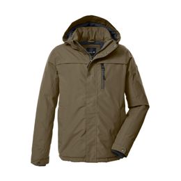 G.I.G.A. by Killtec Funktionsjacke "GW 39 MN JCKT", Herren, Gr. L, schlamm, Oberstoff: 88% Polyester, 12% Baumwolle, Futter: 100% Polyester (recycelt), Füllung: 100% Polyester, G.I.G.A. DX BY KILLTEC, Sportlich, Jacken, Wasserdichte, atmungsaktive Winterjacke mit verstellbarer Kapuze