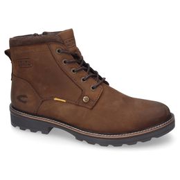 Schnürboots Camel Active, Herren, Gr. 40, braun (cafe), Leder, Schuhe, Winterboots, Stiefel mit gepolsterter Innensohle