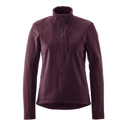 Fahrradjacke Gonso "ADVENTURE JACKET SOFTSHELL W", Damen, Gr. 44, rot (dunkelrot), 100% Polyester, Rundhals, Jacken Fahrradjacke, Damen Radjacke, atmungsaktiv, Slim Fit