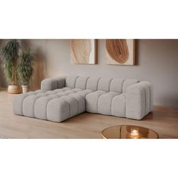 OTTO HOME Ecksofa »KALLIE Design-Sofa mit Wellenunterfederung, Bubble-Optik, 248/186/72cm« moderne Steppung, hoher Sitzkomfort und modernes Design...