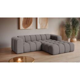 OTTO HOME Ecksofa »KALLIE Design-Sofa mit Wellenunterfederung, Bubble-Optik, 248/186/72cm« moderne Steppung, hoher Sitzkomfort und modernes Design...