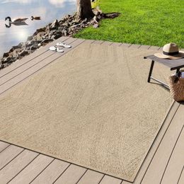 MERINOS Teppich &raquo;Kenzy 3&laquo; rechteckig 10 mm H&ouml;he robuster In- und Outdoor Teppich im nat&uuml;rlichen Jute-Look, wetterfest Natur Obermaterial: 100%...