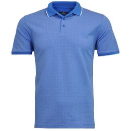 Ragman Poloshirt Blau-718 M M Poloshirt mit 3-Knopfleiste
