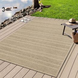MERINOS Teppich »Kenzy 4« rechteckig 10 mm Höhe robuster In- und Outdoor Teppich im natürlichen Jute-Look, wetterfest Natur Obermaterial: 100%...