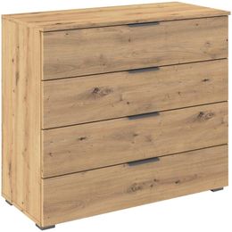 Rauch Schubkastenkommode &raquo;Sideboard Schubladenkommode AGORDO mit Dekor- oder Hochglanzfront&laquo; in zwei Griff-Farben, Breite 80 cm, vier gro&szlig;e und...