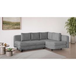 Home Affaire Ecksofa »LENNARA Schlafsofa mit Bettkasten, Maße B/T/H: 234/179/85 cm« L-Form mit Ottomane rechts/links, mit Wellenunterfederung...