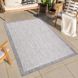 Carpet City Outdoorteppich &raquo;Outdoor 470&laquo; rechteckig 5 mm H&ouml;he L&auml;ufer, UV-best&auml;ndig, Flachgewebe, auch quadratisch, In- und Outdoor grau...