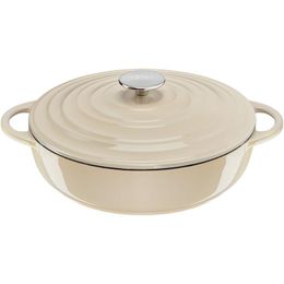 Tefal Servierpfanne &raquo;LOV&laquo; Gusseisen aus Gusseisen, mit Emaille-Beschichtung, mit Kondensationssystem beige