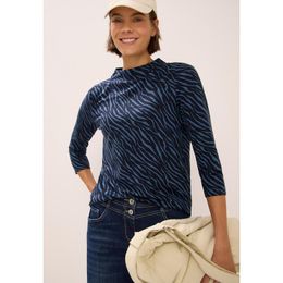 Cecil 3/4-Arm-Shirt mit Minimal Animal-Print urban dark blue XL (44) XL (44) Shirt für Damen von Cecil