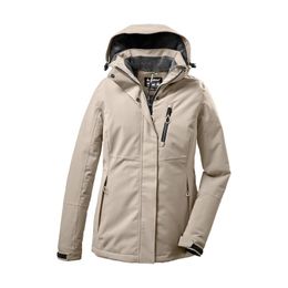 Killtec Outdoorjacke »KOW 140 WMN JCKT« Wasserdichte Damenjacke, atmungsaktiv, abnehmbare Kapuze helltaupe 42 42 Damen Funktionsjacke mit...
