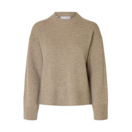 Selected Pullover'SLFCILLE' Damen Größe XL dunkelbeige