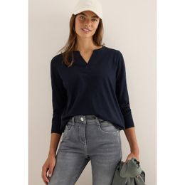 Cecil Langarmshirt im Tunika-Look urban dark blue XS (36) XS (36) Shirt im Tunika-Look von Cecil