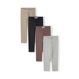 MINOTI Leggings M&auml;dchen Gr&ouml;&szlig;e 104/110 beige / braun / grau / schwarz