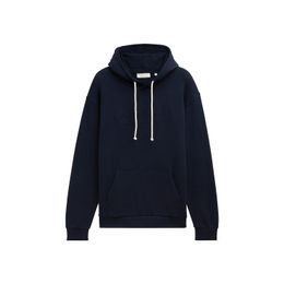 Tom Tailor Denim Herren Hoodie Sweatshirt mit tonaler Logo-Stickerei, blau, Uni, Gr. M