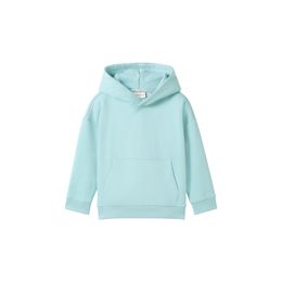 Tom Tailor Jungen Oversize Hoodie Sweatshirt mit Bio-Baumwolle, blau, Print, Gr. 116/122
