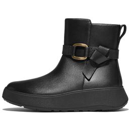 fitflop Plateaustiefelette »F-MODE SQUARE-RING« Boots, Chunky Boot mit Plateausohle schwarz 39 39 Modische Boots mit Zierschnalle und...