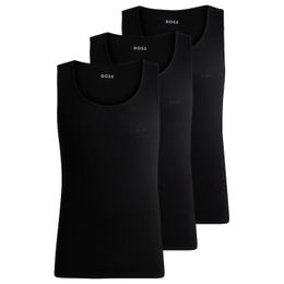 BOSS Tanktop »3P RibClassic ONE« Ton in Ton Stickerei auf der Brust Black 001 XXL XXL 3er Pack Tank Top von BOSS