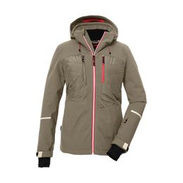 Killtec Skijacke »KSW 86 WMN SKI JCKT« Atmungsaktive, wasserdichte Skijacke mit Hybridoptik und Details braun 44 44 Damen Skijacke mit...