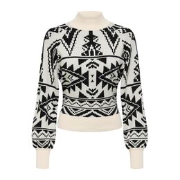 Only Pullover 'ONLFRIDA' Damen Gr&ouml;&szlig;e S creme / schwarz