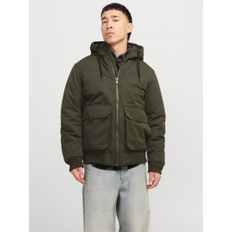 Jack & Jones JACK & JONES Bomberjacke »JJCONSTRUCT BOMBER mit glänzender Oberfläche« mit Kapuze Rosin XL XL Bomberjacke von Jack & Jones