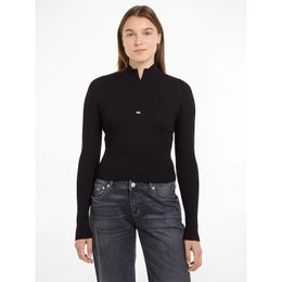 Tommy Jeans Troyer »TJW 1/4 ZIP TECHNICAL RIB« mit kurzem Reißverschluss Black M (38) M (38) Troyer von Tommy Jeans