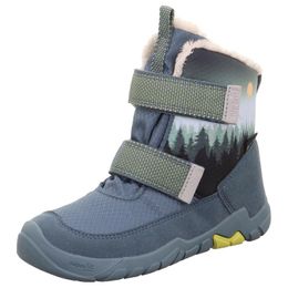Superfit Winterstiefel »TRACE WMS: mittel« Barfußschuh, Klettstiefel, Winterschuh mit Digital Druck blau kombiniert 28 28 Winterstiefel mit zwei...