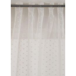 bonprix Gardine mit Jacquard Punkten (1er Pack), wei&szlig;