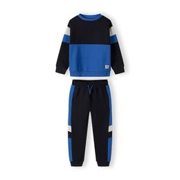 MINOTI Jogginganzug Jungen Gr&ouml;&szlig;e 146/152 blau / marine / wei&szlig;