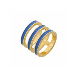 Fashionbox Ring Damen Gr&ouml;&szlig;e 54 blau / gold