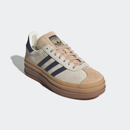 Sneaker adidas originals "GAZELLE BOLD", Gr. 42, cream weiß, night indigo, magic beige, Leder, Sportlich, Schuhe Retrosneaker, Topseller
