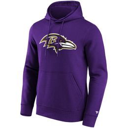 Kapuzenpullover Fanatics "Fanatics Hoodie Baltimore Ravens Primary Logo Graphic", Damen, Gr. S, lila, 80% Baumwolle; 20% Polyester, Pullover